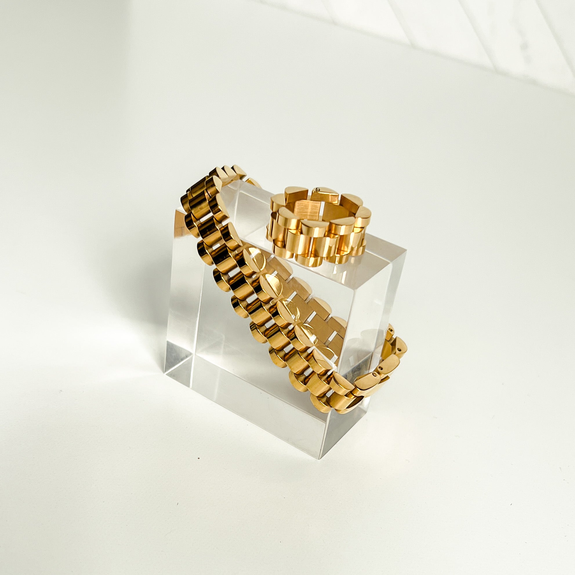 Isabella Stainless Steel Bracelet and Ring – Jada Simone Jewels