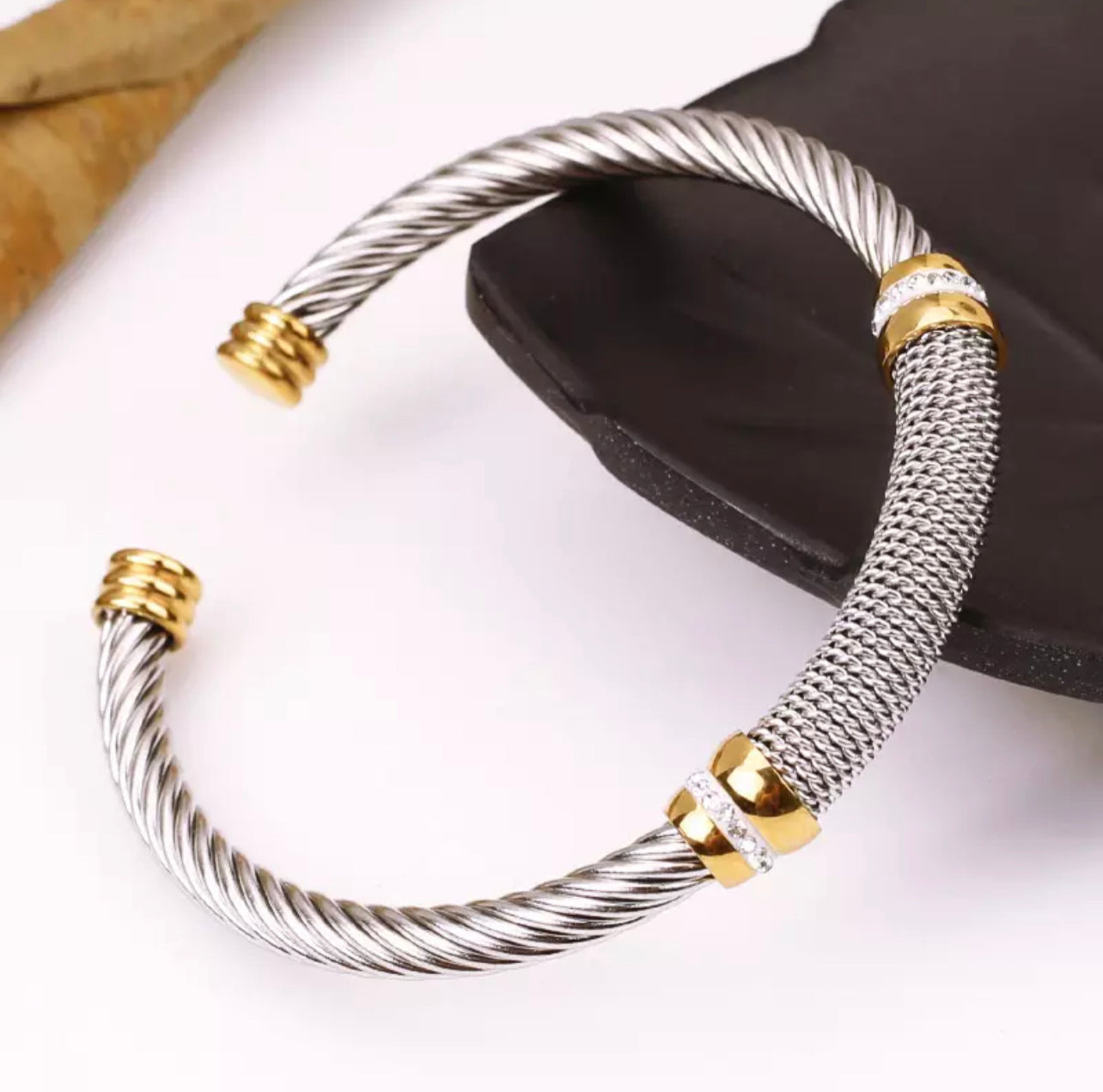 Carolina Stainless Steel Cuff Bangle – Jada Simone Jewels